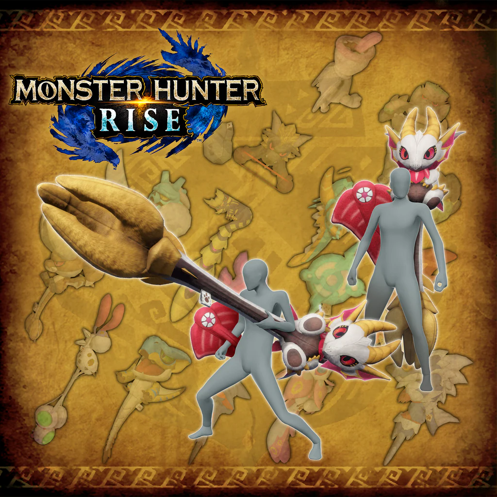 Monster Hunter Rise - ”Stuffed Monster” Hunter layered weapon pack ...